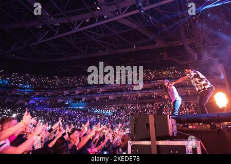 Young Adz of the group D-Block Europe arriving at the Brit Awards 2020 ...