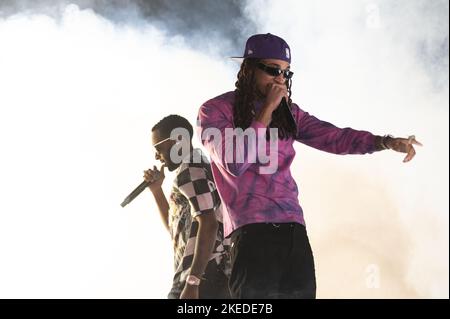 Young Adz of the group D-Block Europe arriving at the Brit Awards 2020 ...