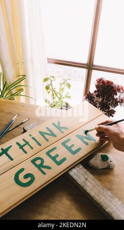 Hand writing sign Sustainable Development. Word for the ability to be ...