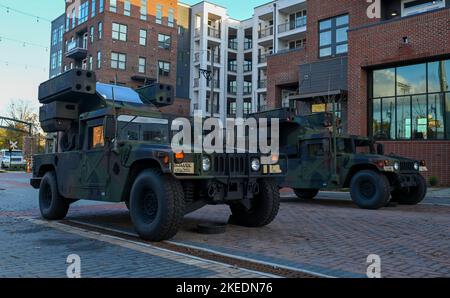 U.S. Air Force Col. Quaid Quadri, right, commander of South Carolina ...