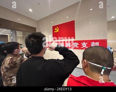 HOHHOT, CHINA - NOVEMBER 12, 2022 - Patients in the No. 3 shelter set ...