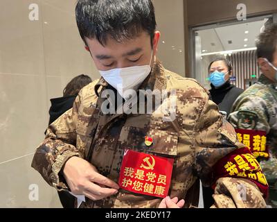 HOHHOT, CHINA - NOVEMBER 12, 2022 - Patients in the No. 3 shelter set ...