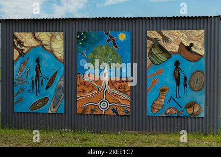 Indigenous Street Art, Thornbury, Melbourne, Victoria, Australia Stock ...