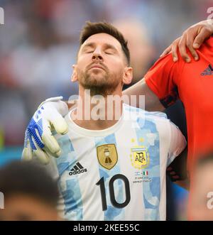 Lionel Messi of Argentina before the FIFA World Cup Group J match ...