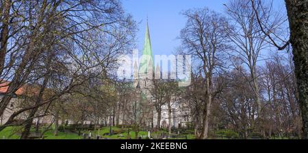 Trondheim, Norway - 8 May 2022: Nidaros Cathedral rose window Stock ...