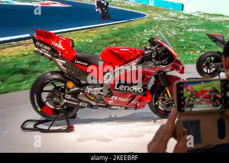 Motorbike and accessories exposed at EICMA, international motorcycle ...