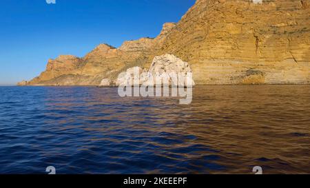 Sierra Helada cliffs and Mitjana island from the sea, Benidorm ...