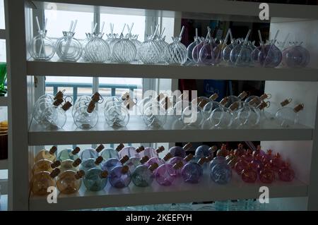 Glass bottles, Lebanese Handicrafts, Beirut, Lebanon, Middle East Stock ...