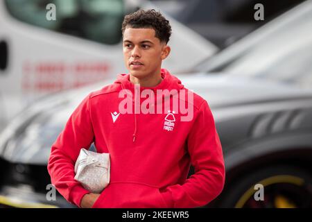 Brennan Johnson of Crystal Palace arrives at the stadium prior to kick ...