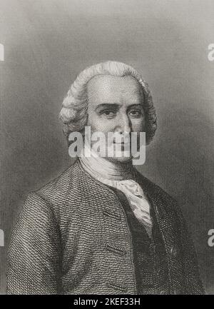 Jean-Jacques Rousseau - Swiss born French philosopher of Enlightenment ...