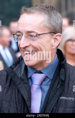 12 November 2022, Saxony-Anhalt, Magdeburg: Intel CEO Pat Gelsinger ...