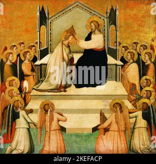Coronation of the Virgin 1335 by MASO DI BANCO (fragment) Fresco Museo ...
