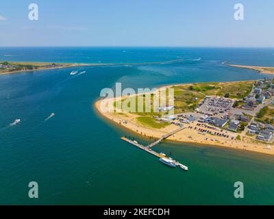 Plum Island Beach aerial view at the northern most point of Plum Island ...
