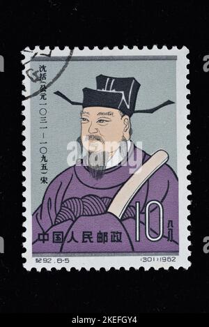 CHINA - CIRCA 1962: A stamps printed in China shows C92 Scientists of ...