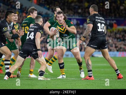 LEEDS, ENGLAND - November 8: Patrick Carrigan of Australia runs the ...