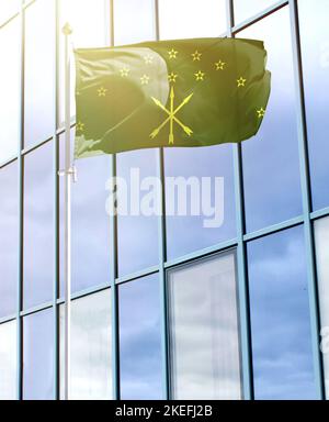 Adygea state - Republic - flag, Russia Stock Photo - Alamy