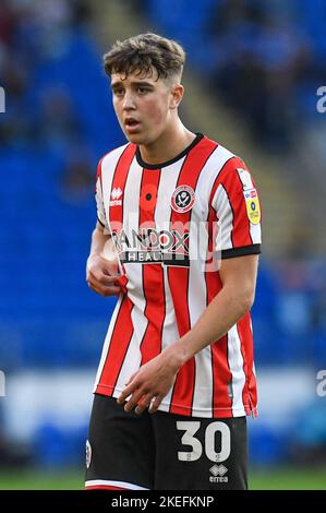 Oliver Arblaster #30 of Sheffield United during the Sky Bet ...