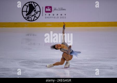 SHEFFIELD, Sheffield. 12th, Nov 2022. Mai Mihara of Japan competes in ...
