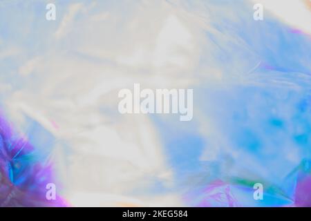 Transparent holographic wrinkled polyethylene background. Holographic ...
