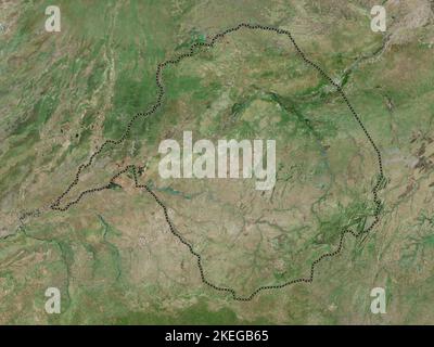 Vakaga, prefecture of Central African Republic. Elevation map colored ...