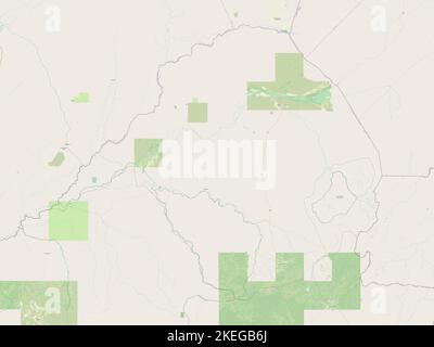Vakaga, prefecture of Central African Republic. Colored elevation map ...