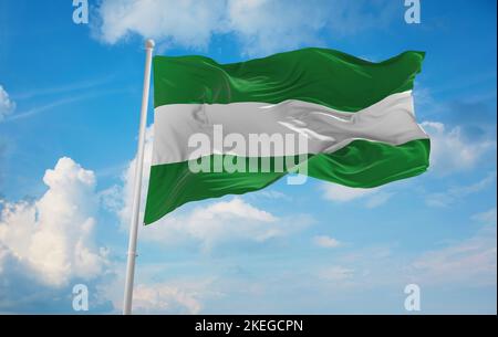 Top view of flag Cesar Colombia. Colombian travel and patriot concept ...