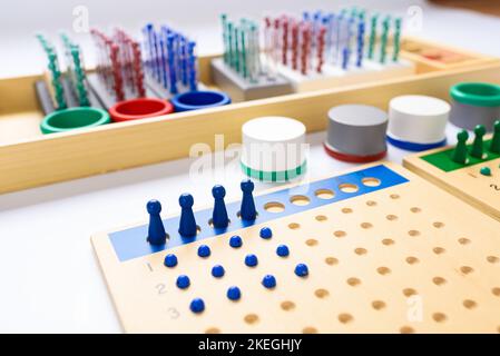 The division board in montessori is a mathematical material to learn in ...