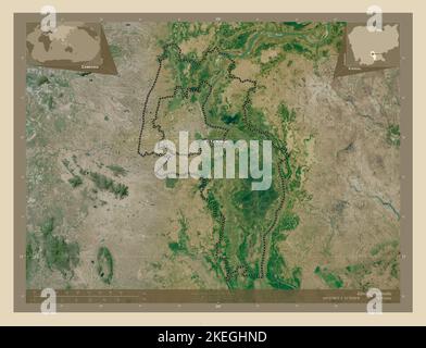 Kandal, province of Cambodia. High resolution satellite map Stock Photo ...