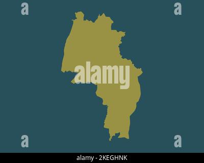 Kandal, province of Cambodia. Solid color shape. Locations and names of ...