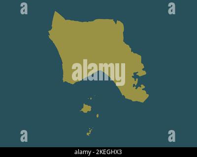 Shape of Kep, province of Cambodia, with its capital isolated on white ...