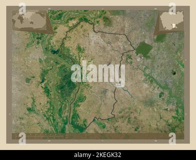 Prey Veng, province of Cambodia. High resolution satellite map ...