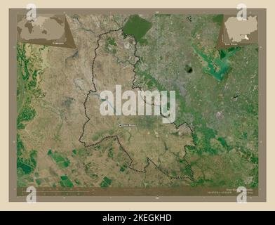 Svay Rieng, province of Cambodia. High resolution satellite map ...