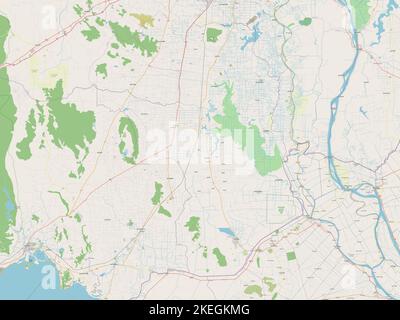 Takev, province of Cambodia. Open Street Map. Locations of major cities ...