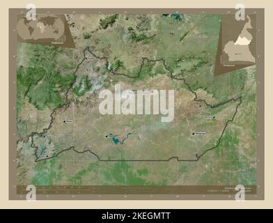 Adamaoua, region of Cameroon. High resolution satellite map Stock Photo ...
