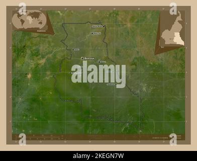 Est, region of Cameroon. Low resolution satellite map Stock Photo - Alamy