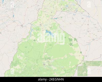 Nord, region of Cameroon. Open Street Map. Locations and names of major ...