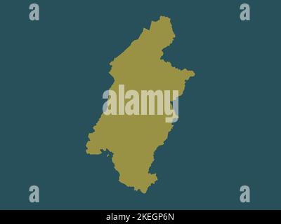 Sud, region of Cameroon. Solid color shape. Corner auxiliary location ...