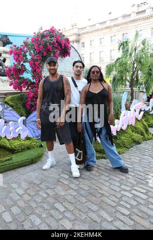 Ryan Lanji and Sheerah Ravindren attend the opening Party for 'This ...