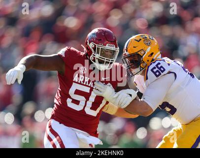 LSU offensive lineman Will Campbell speaks during a press conference at ...