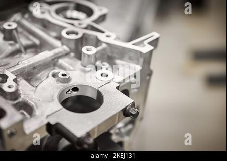 Automobile cylinder blocks cases ready for engine assembly Stock Photo ...