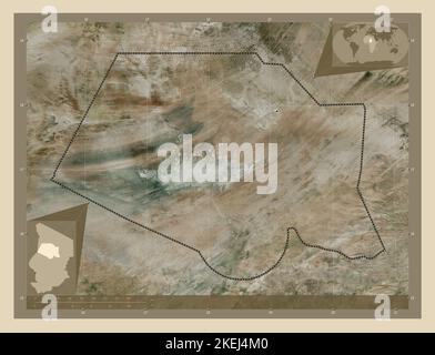 Borkou, region of Chad. High resolution satellite map Stock Photo - Alamy