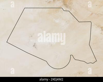 Borkou, region of Chad. Low resolution satellite map. Locations and ...