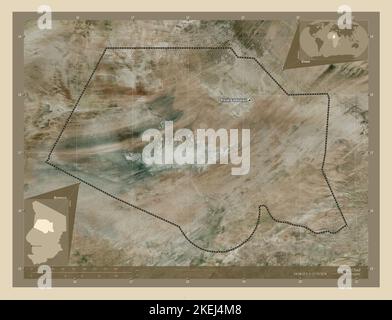 Borkou, region of Chad. High resolution satellite map Stock Photo - Alamy