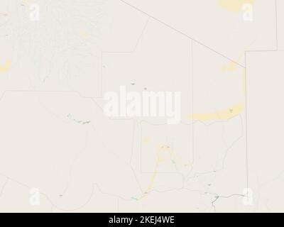 Ennedi Ouest, region of Chad. Open Street Map. Locations of major ...