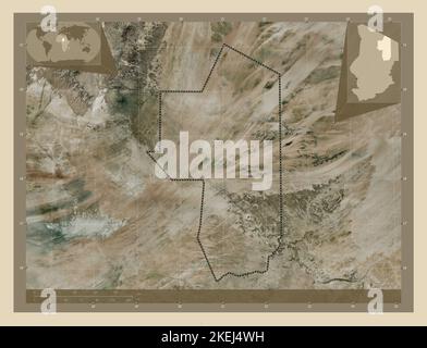 Ennedi Ouest, region of Chad. High resolution satellite map Stock Photo ...