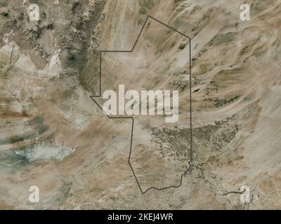 Ennedi Ouest, region of Chad. High resolution satellite map. Locations ...
