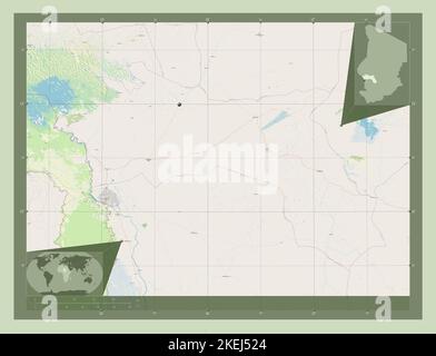Hadjer-Lamis, region of Chad. Open Street Map Stock Photo - Alamy