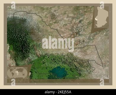 Lac, region of Chad. High resolution satellite map Stock Photo - Alamy