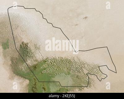 Lac, region of Chad. Low resolution satellite map. Corner auxiliary ...