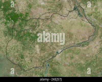 Logone Occidental, region of Chad. High resolution satellite map ...